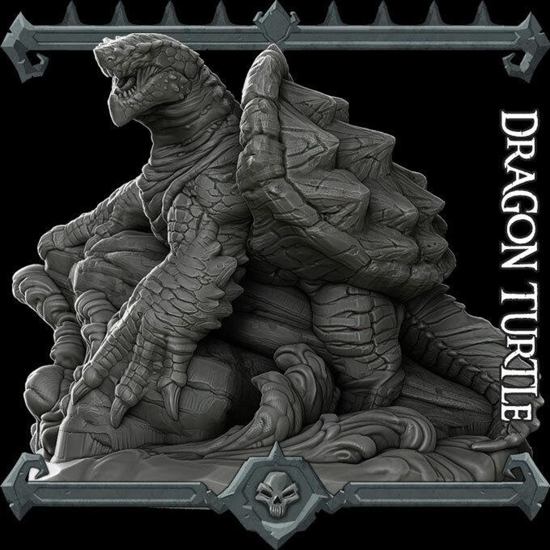 DRAGON TURTLE Miniature Dungeons and Dragons Cthulhu - Etsy