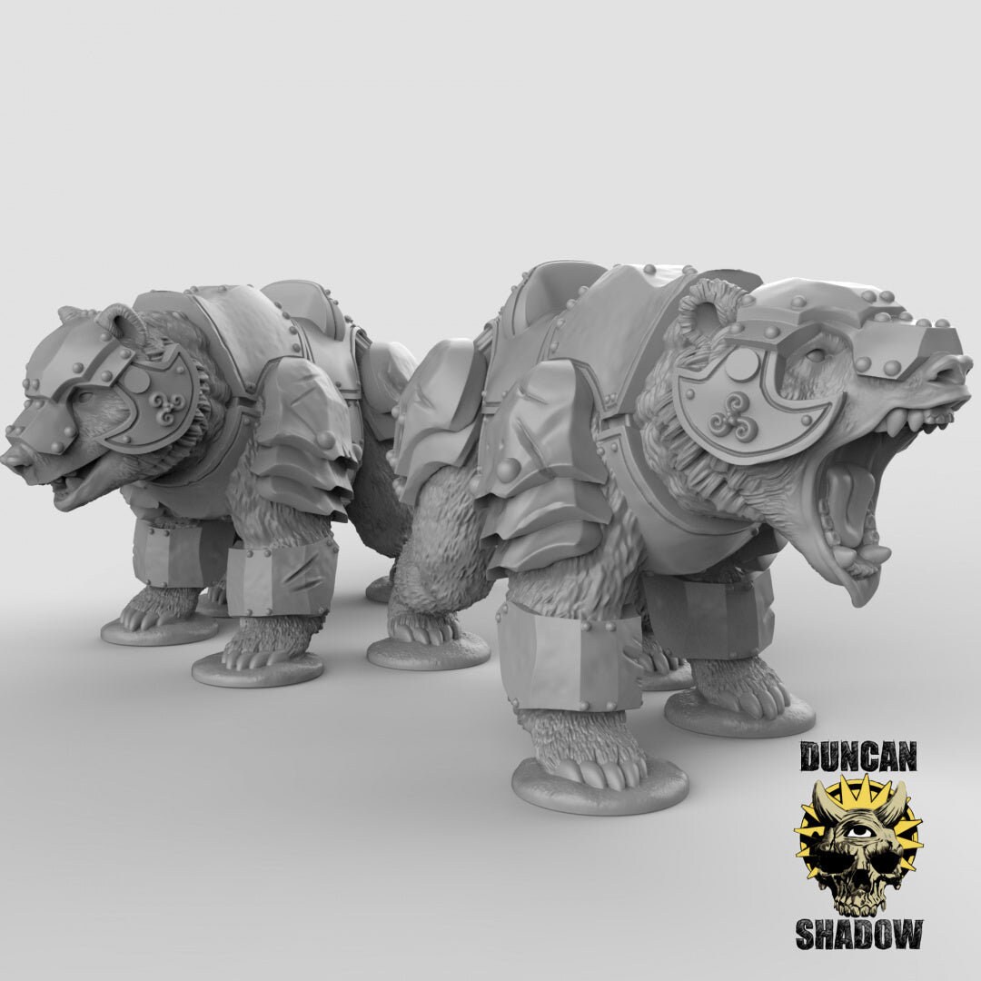 Armoured Bears Resin 3D Models for Dungeons & Dragons Board Rpgs - Etsy