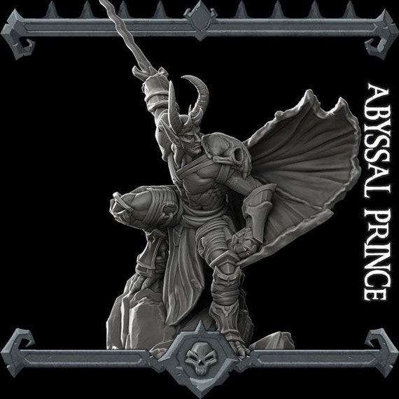 ABYSSAL PRINCE Miniature All Sizes Dungeons and Dragons | Etsy