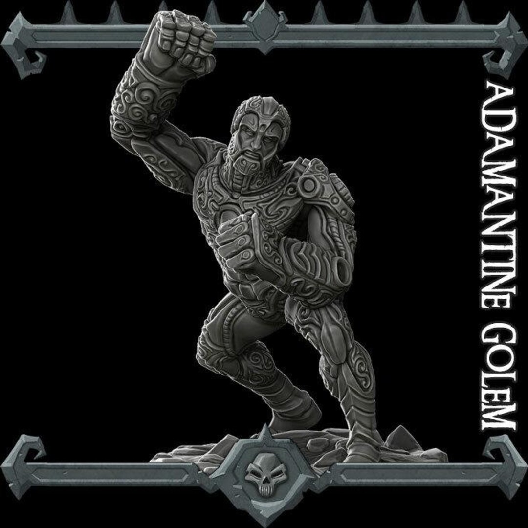 ADAMANTINE GOLEM Miniature Many Size Options dungeons and - Etsy