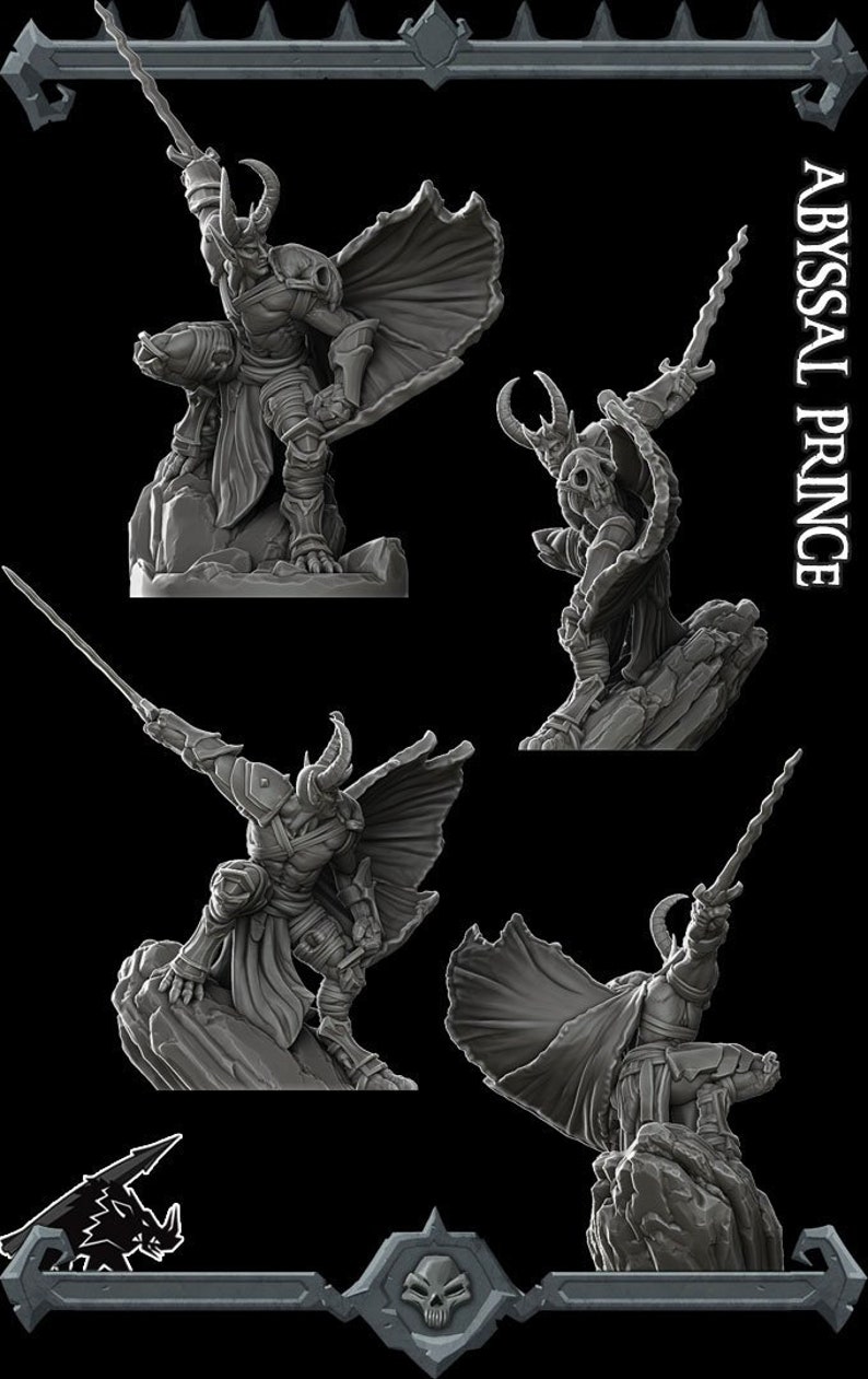 ABYSSAL PRINCE Miniature All Sizes Dungeons and Dragons - Etsy