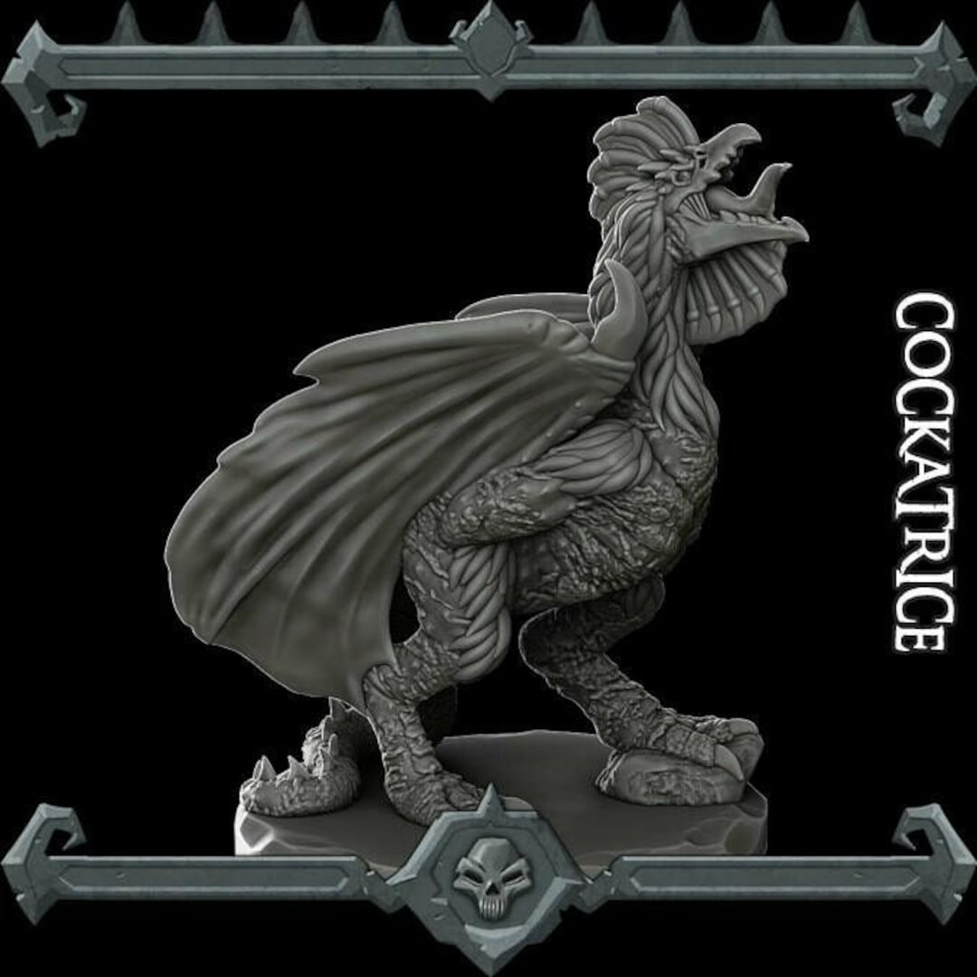 COCKATRICE Miniature Many Size Options dungeons and Dragons Cthulhu ...