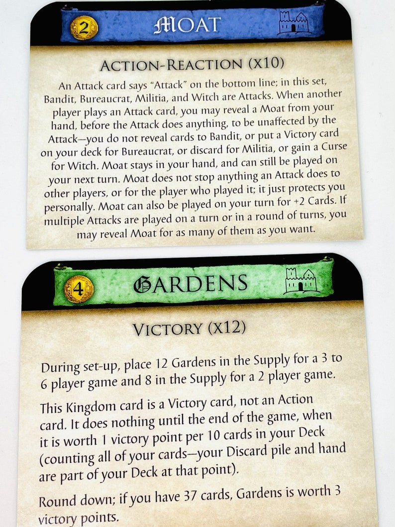 Dominion Game 2nd Edition Card Dividers Core Set - Etsy