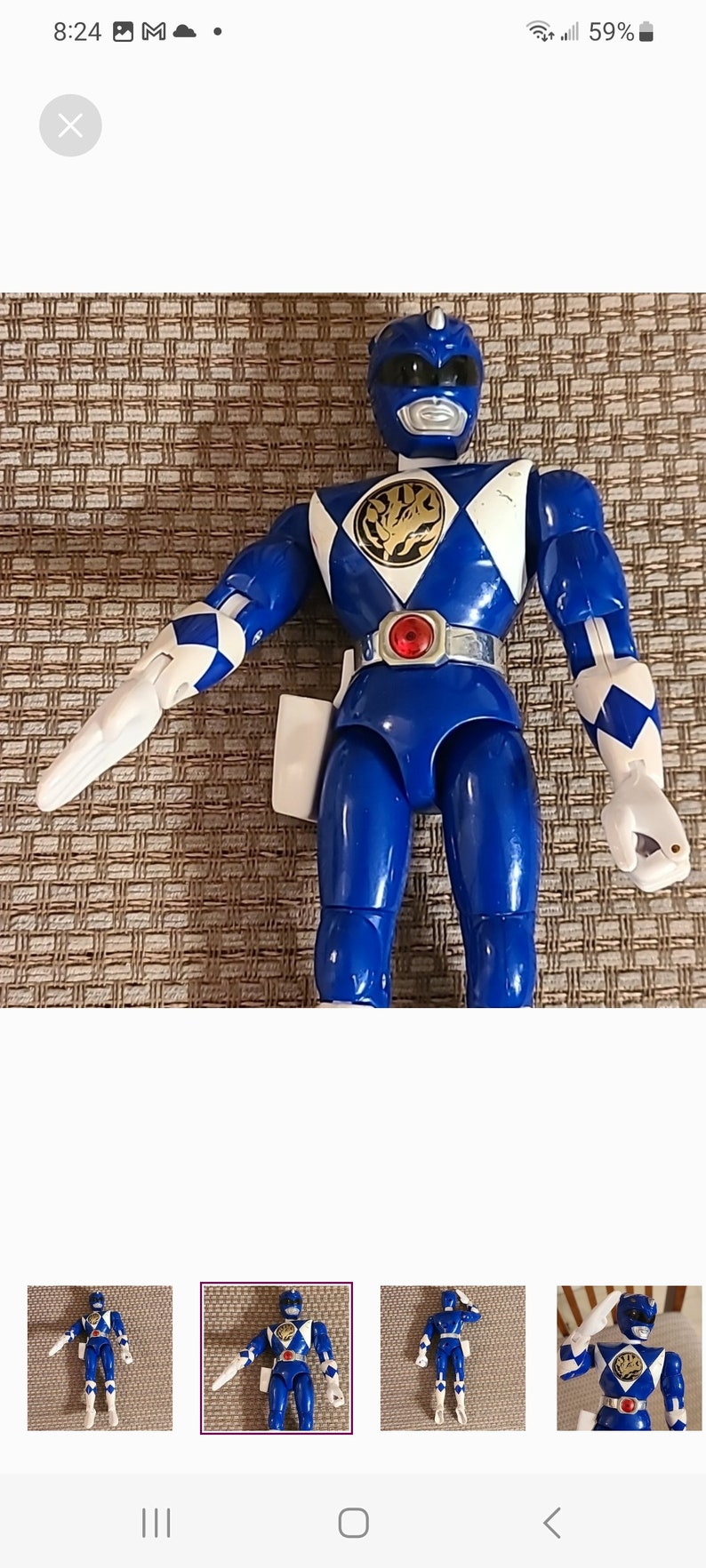 Vintage Mighty Morphin Blue Power Ranger Action Figure Toy - Etsy