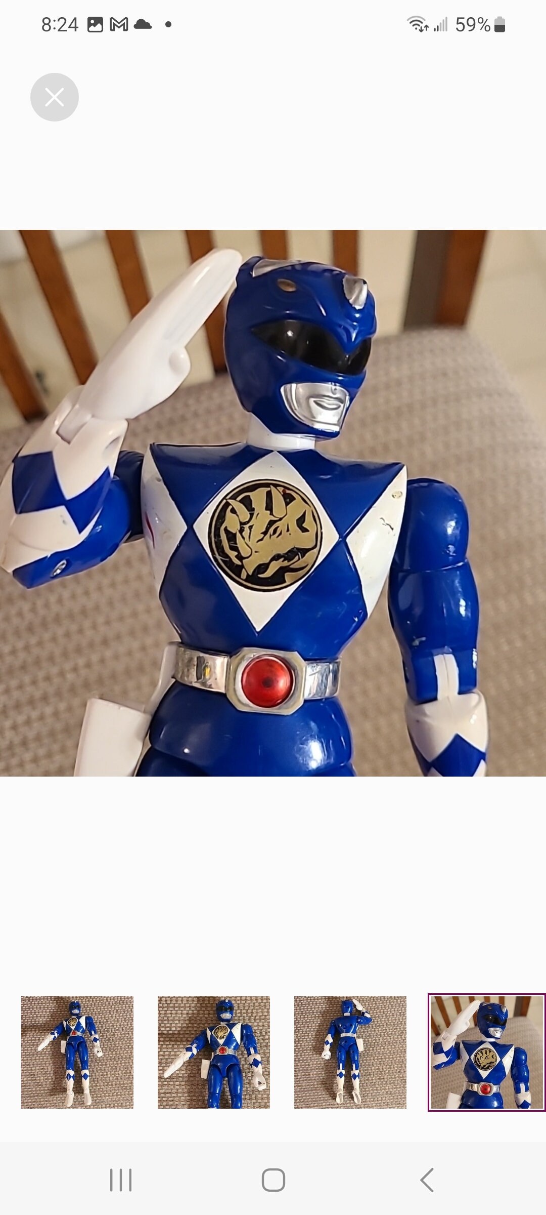 Vintage Mighty Morphin Blue Power Ranger Action Figure Toy - Etsy