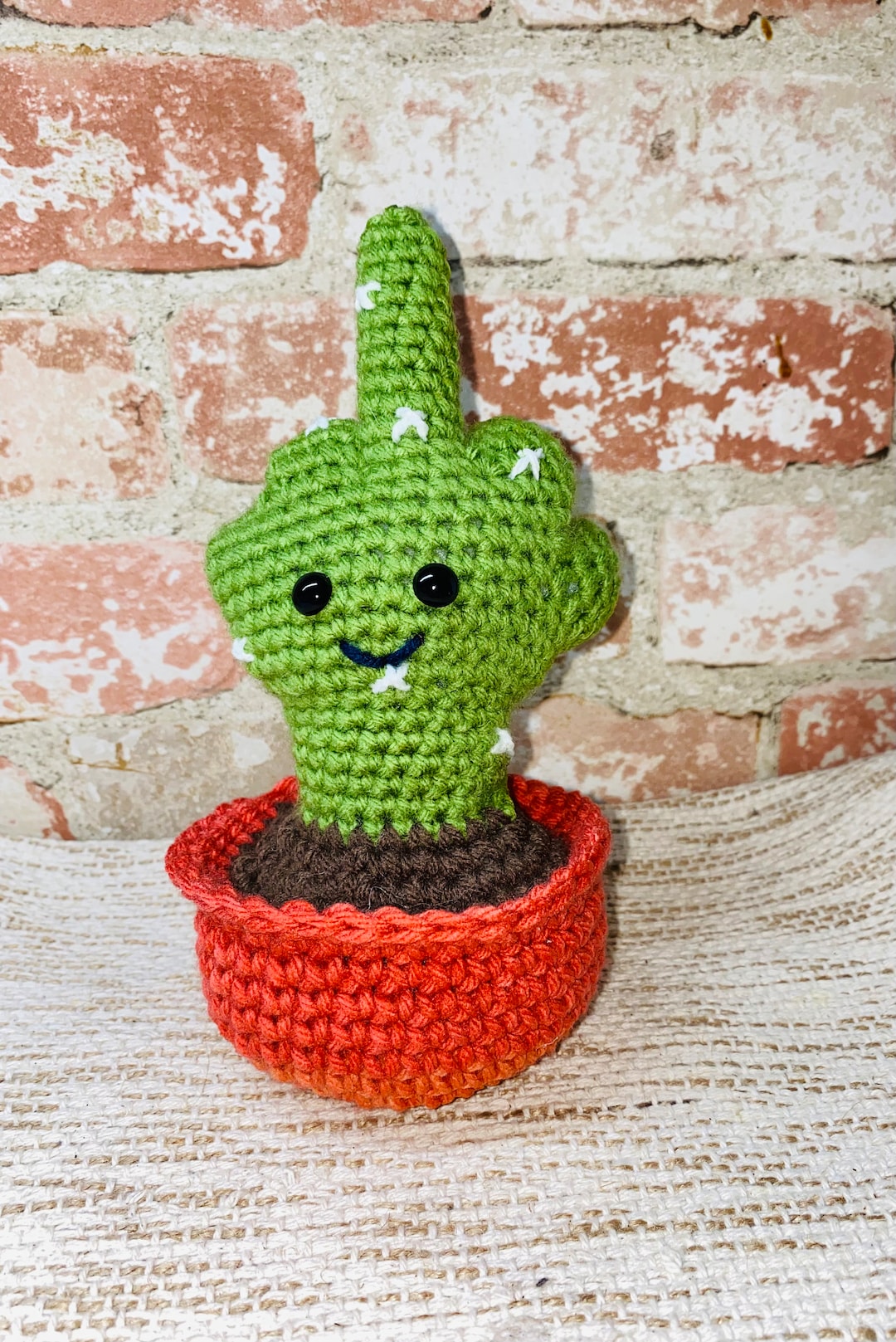 Crochet Mood Cactus With Bendable Fingers - Etsy