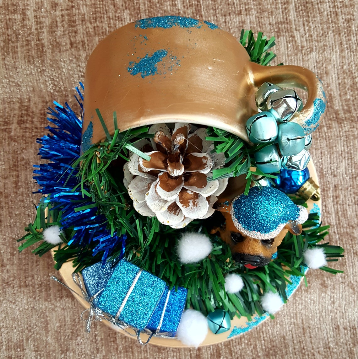 Christmas Tea Cup Decor - Etsy