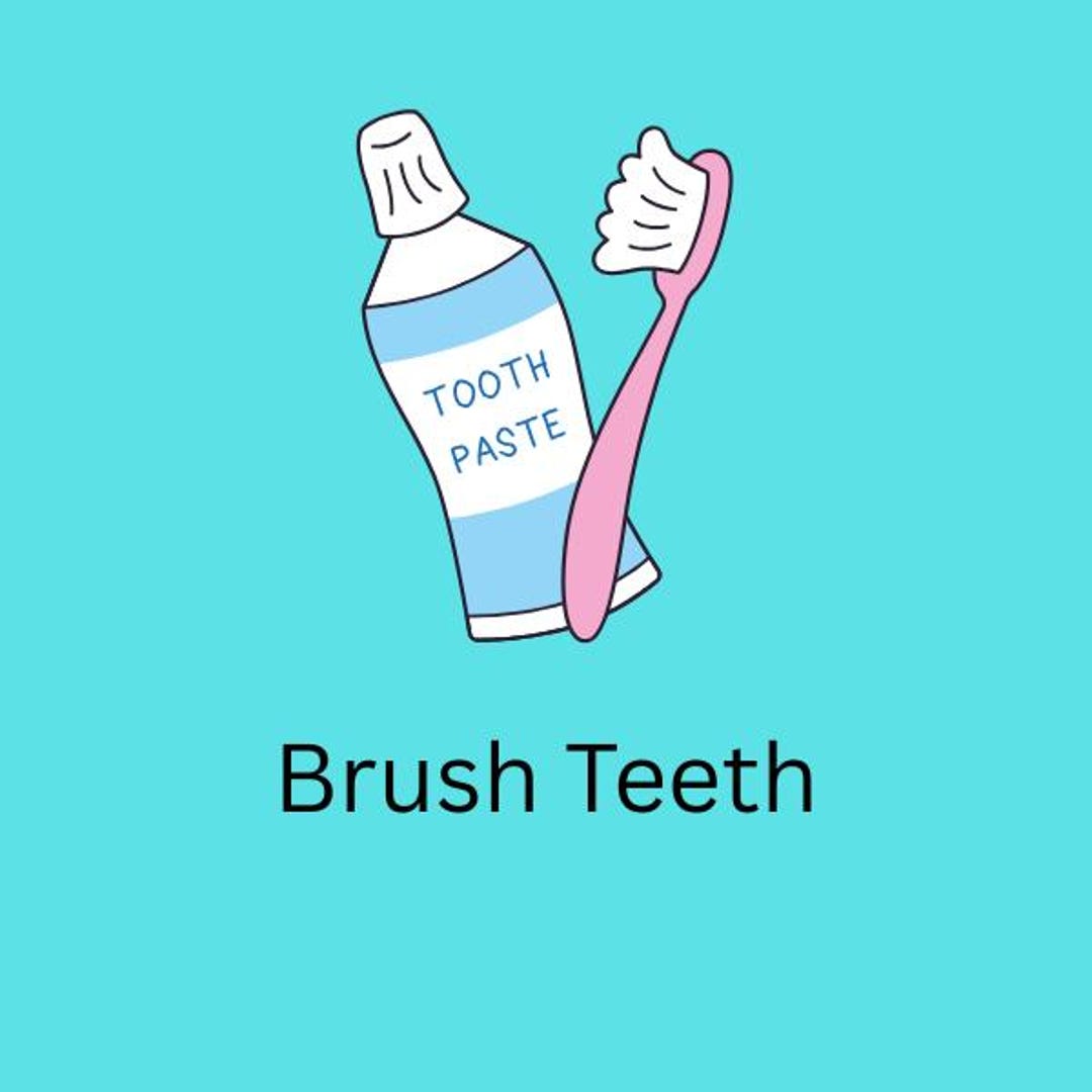 Brush Teeth Visual Aid Visual Schedule ADHD Autism - Etsy