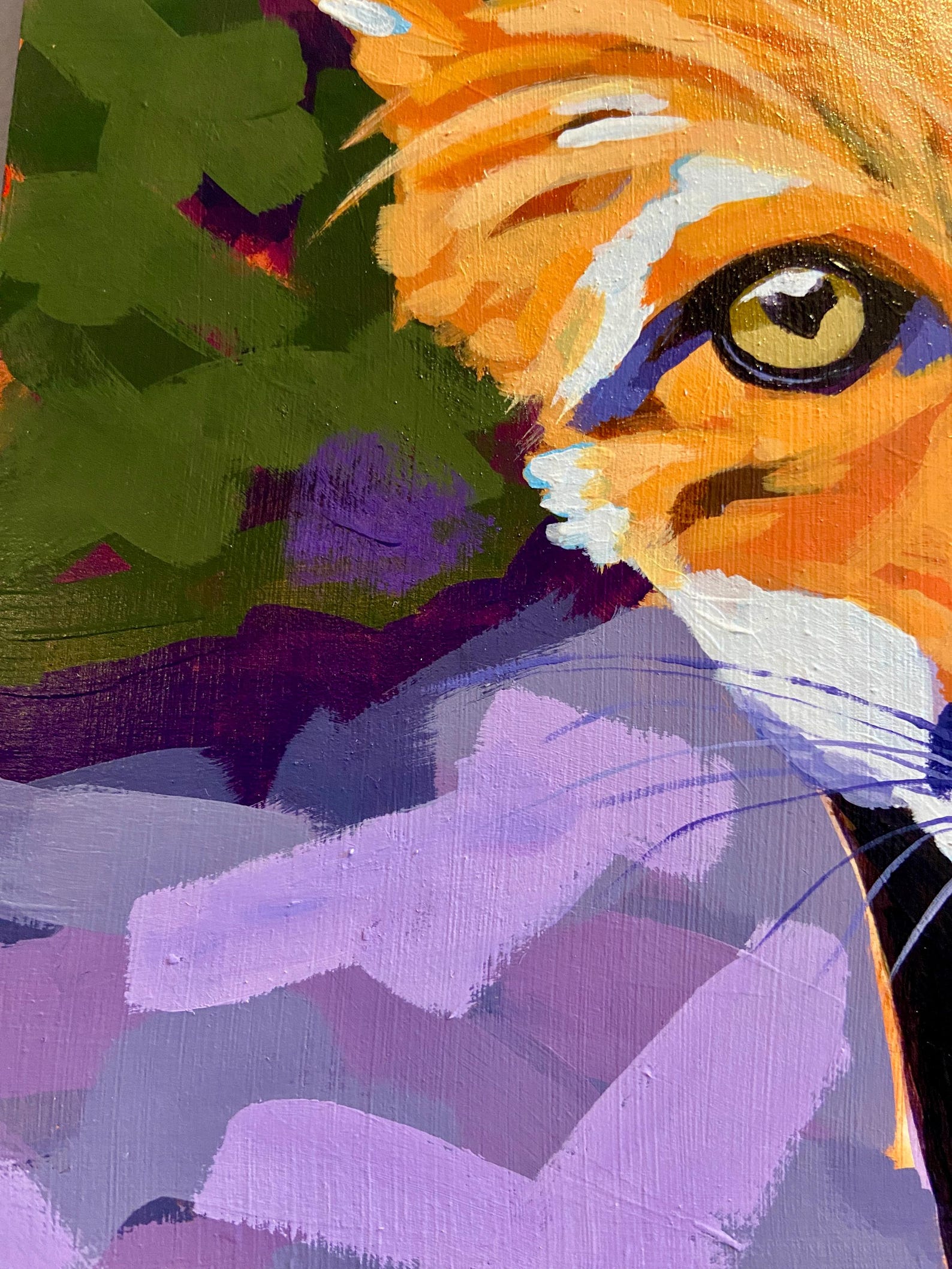 Foxy Lady is a Colorful and Fun Acrylic Fox Painting on 11x14 Gallery ...
