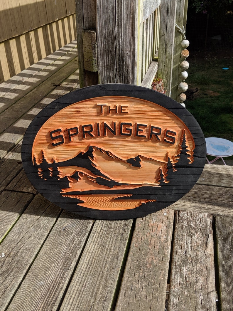 Custom Personalized Beach House Wave Theme Carved Name Outdoor | Etsy