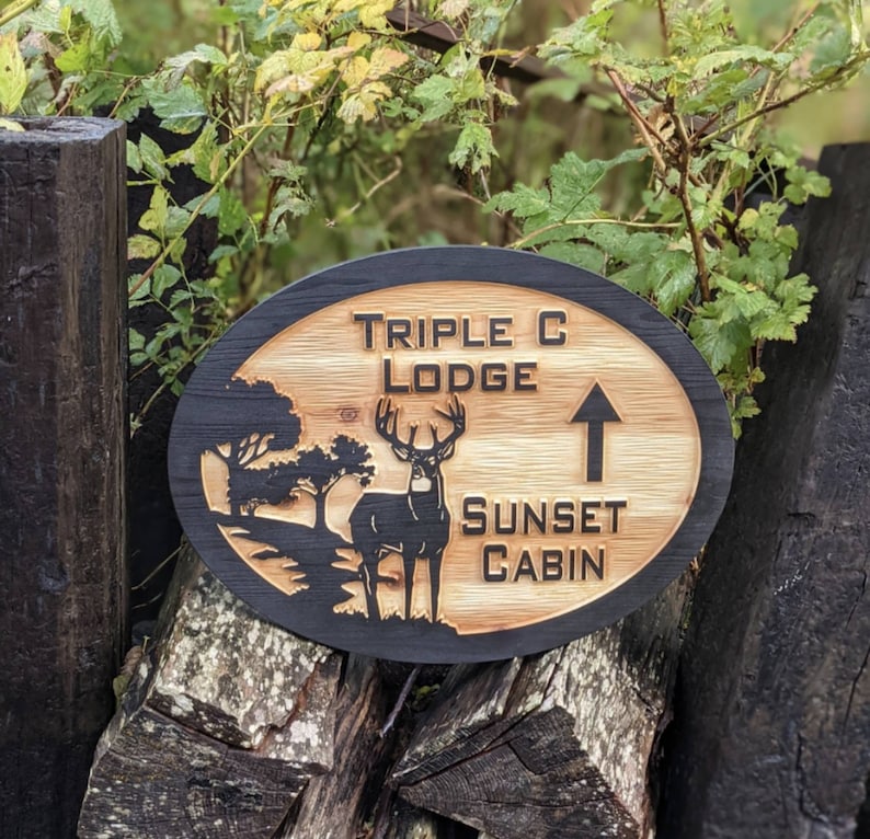 Estate Sign Custom Carved Rustic Outdoor Exterior Wood Address - Etsy