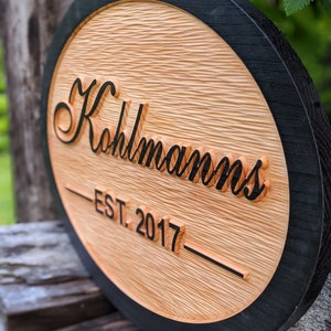 Rustic Outdoor Personalized Wood Sign, Farmhouse, Cedar, Custom Last ...