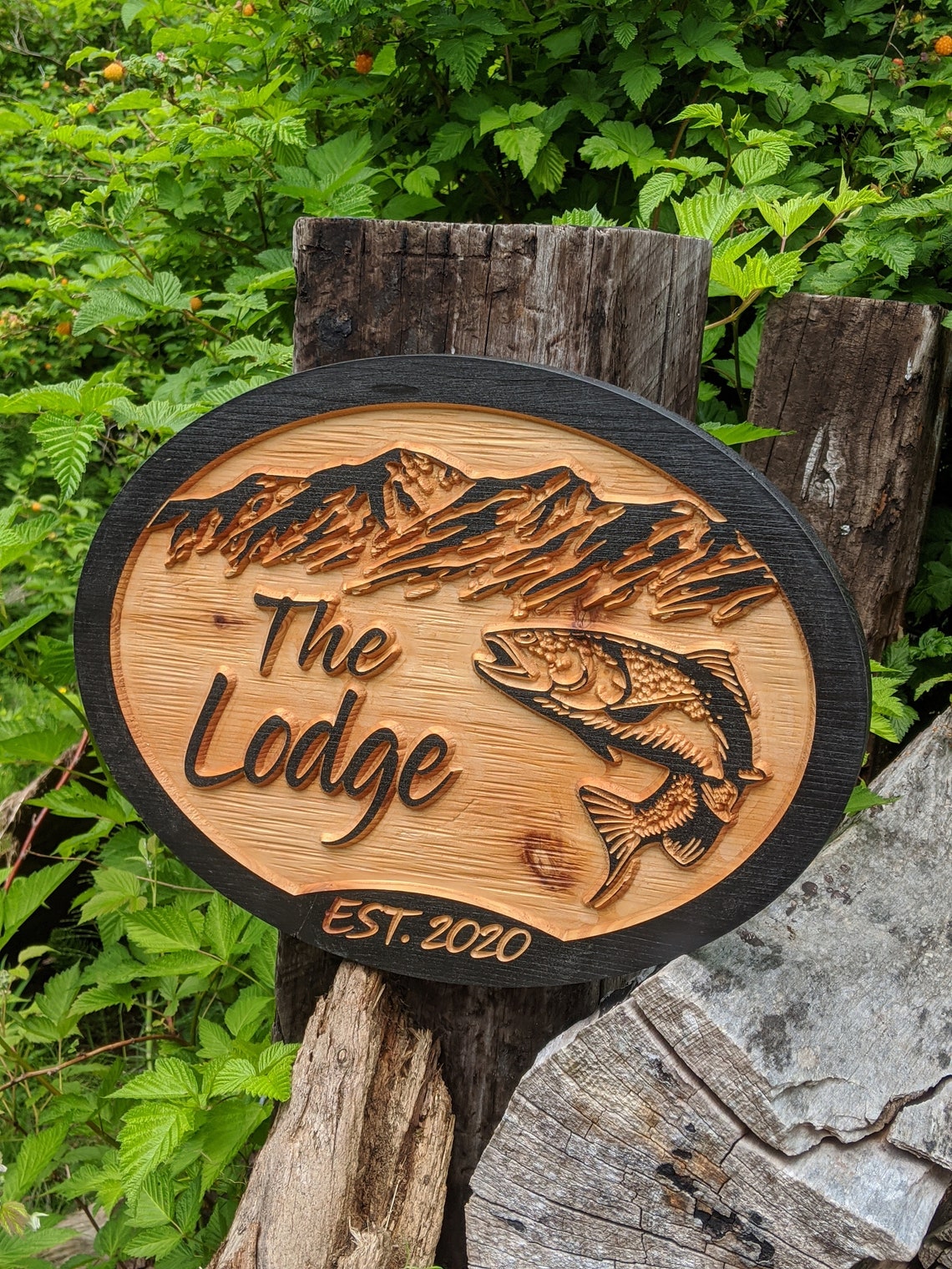 Wood Carved Sign. Driveway Gift Estate Rustic Cabin Lake House - Etsy