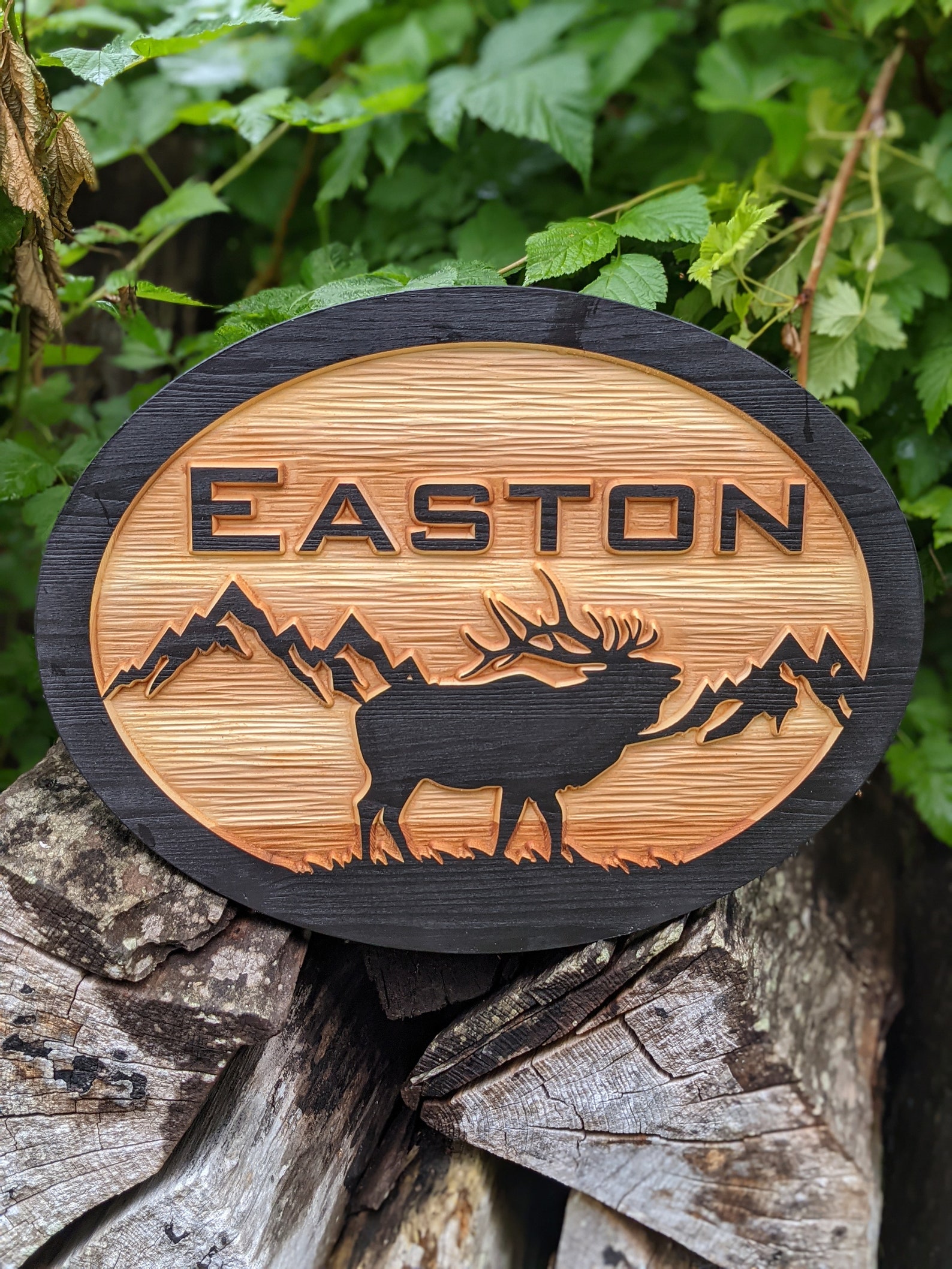Wood Carved Sign. Driveway Gift Estate Rustic Cabin Lake House - Etsy
