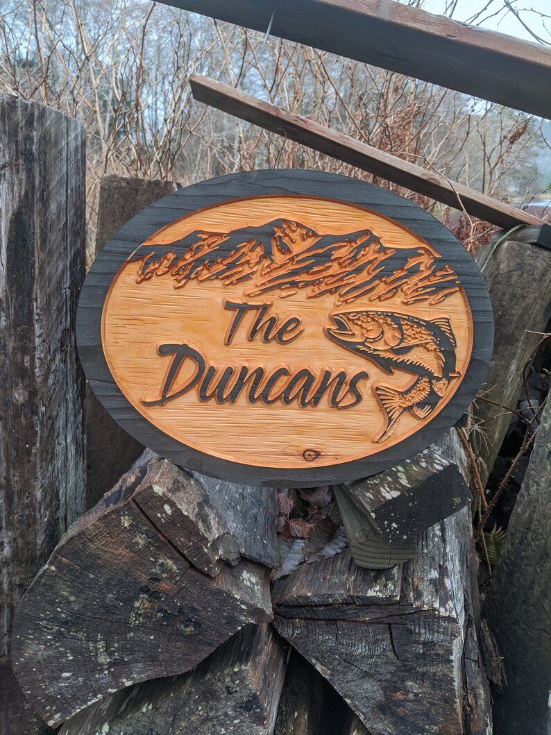 Custom Personalized Beach House Wave Theme Carved Name Outdoor | Etsy