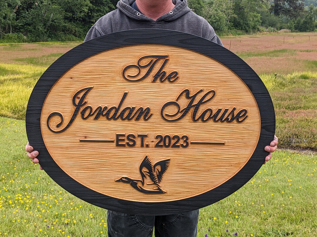 Rustic Wood Sign. Double Sided or Single Sided Carved Outdoor Address ...