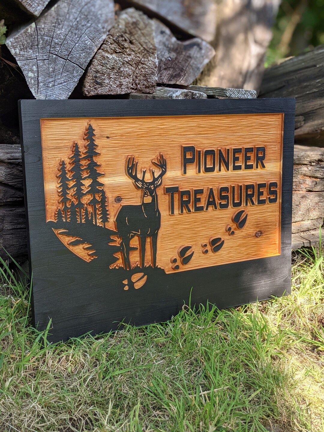 Outdoor Rustic Farmhouse Wooden Sign Personalized Rustic Natural ...