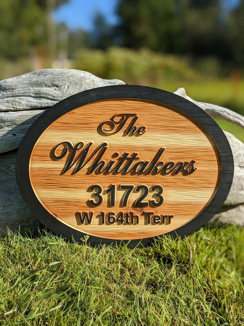 Double Sided or Single Sided Carved Wood Address Sign - Etsy