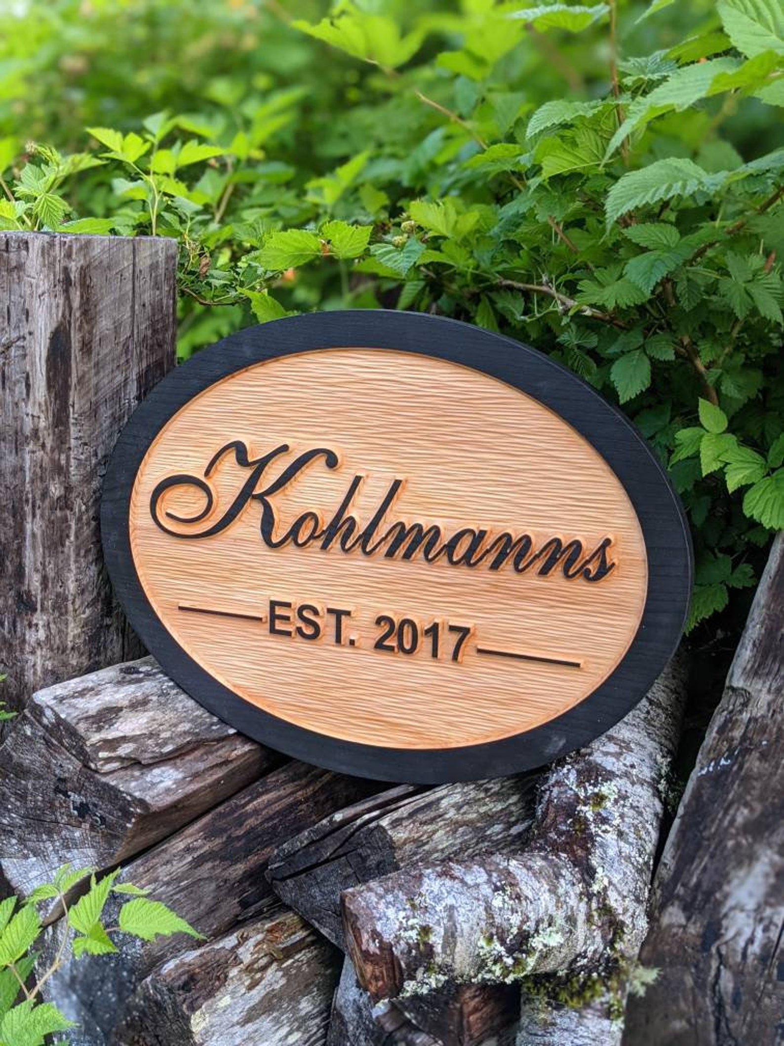 Custom Personalized Carved Name Outdoor Wood Sign - Etsy