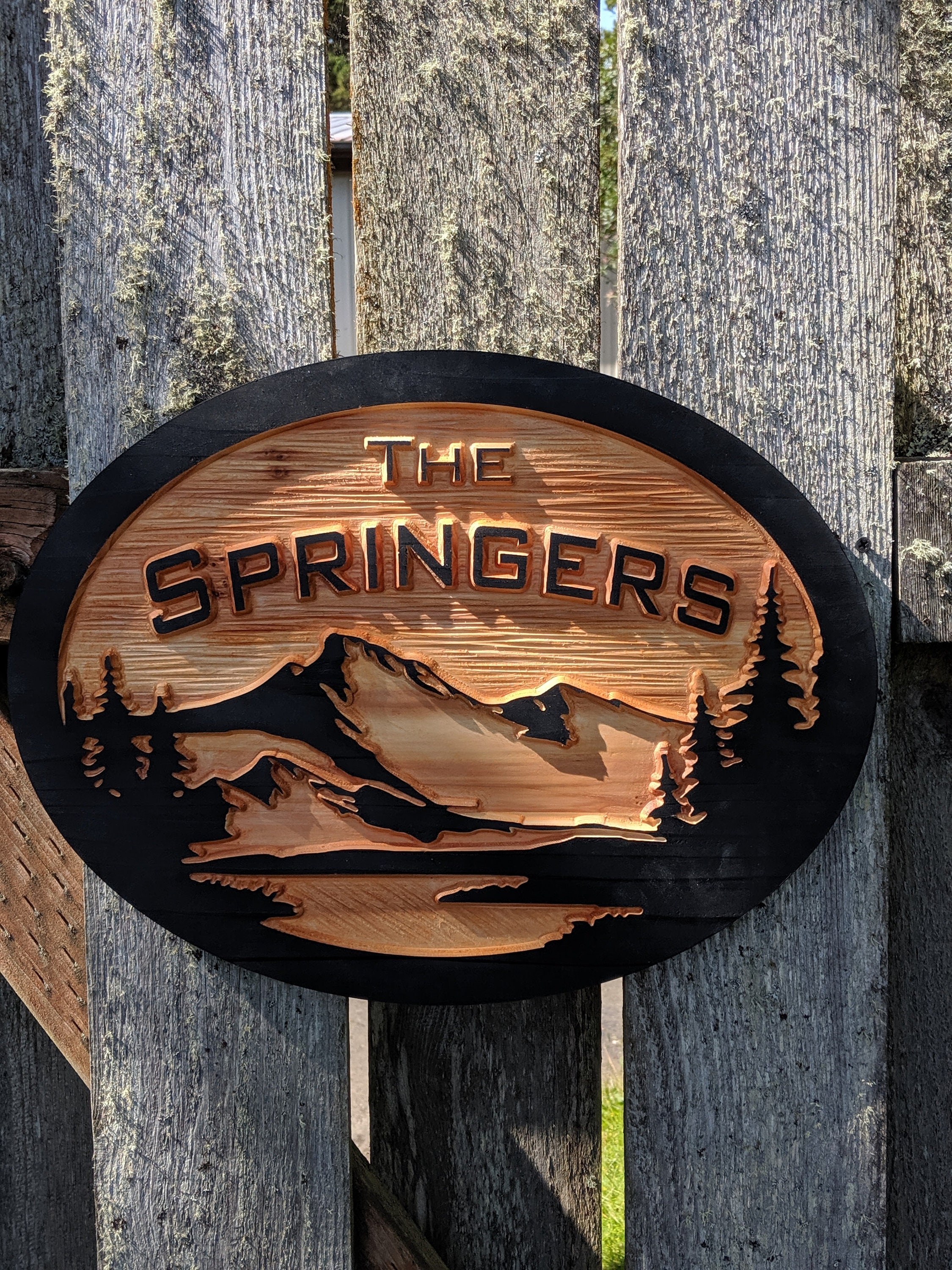 Rustic Cedar Driveway Address Sign for Estates Residential Exterior ...