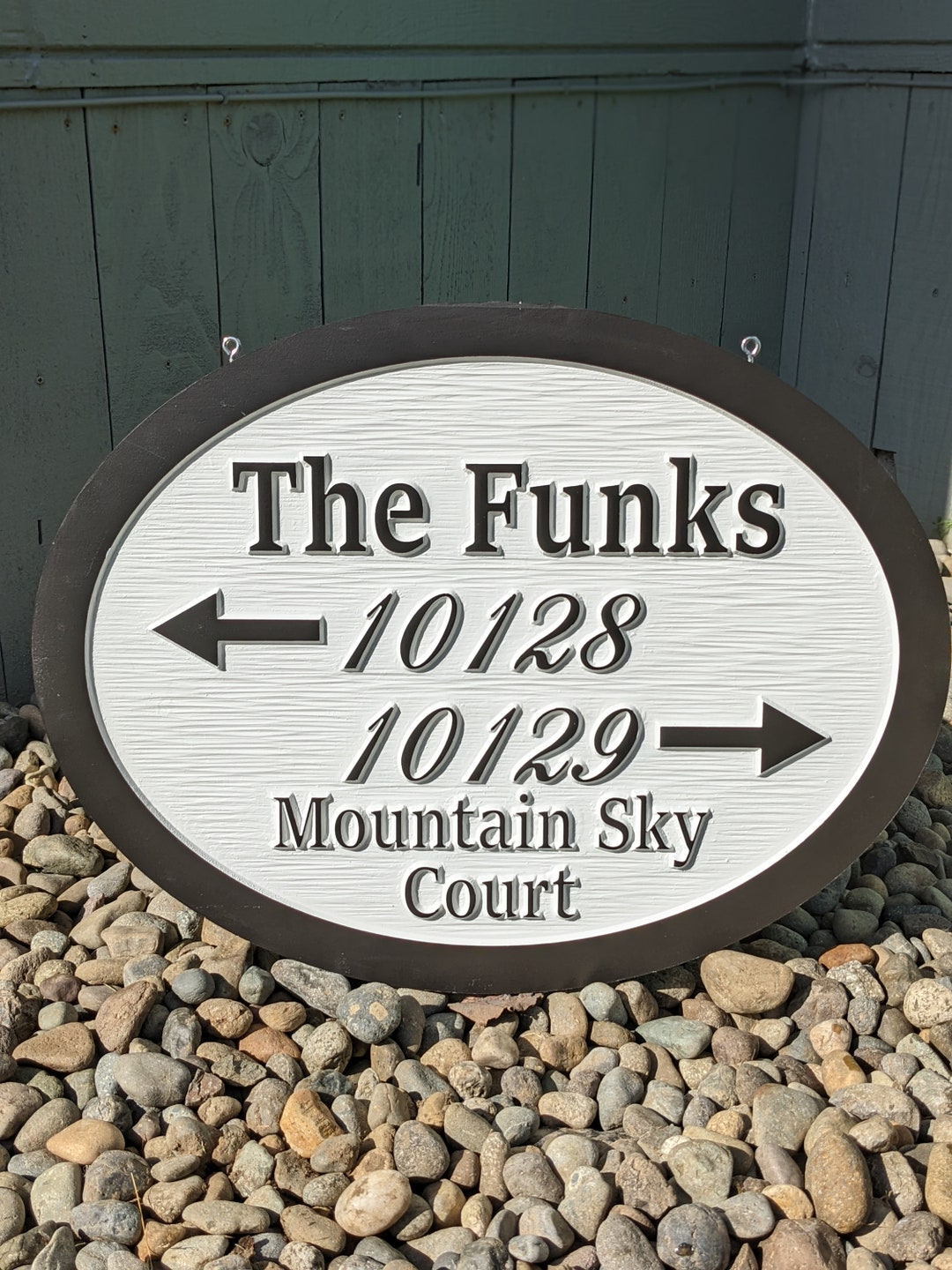 Custom Last Name Address Sign Made From Cedar for Exterior Applications ...