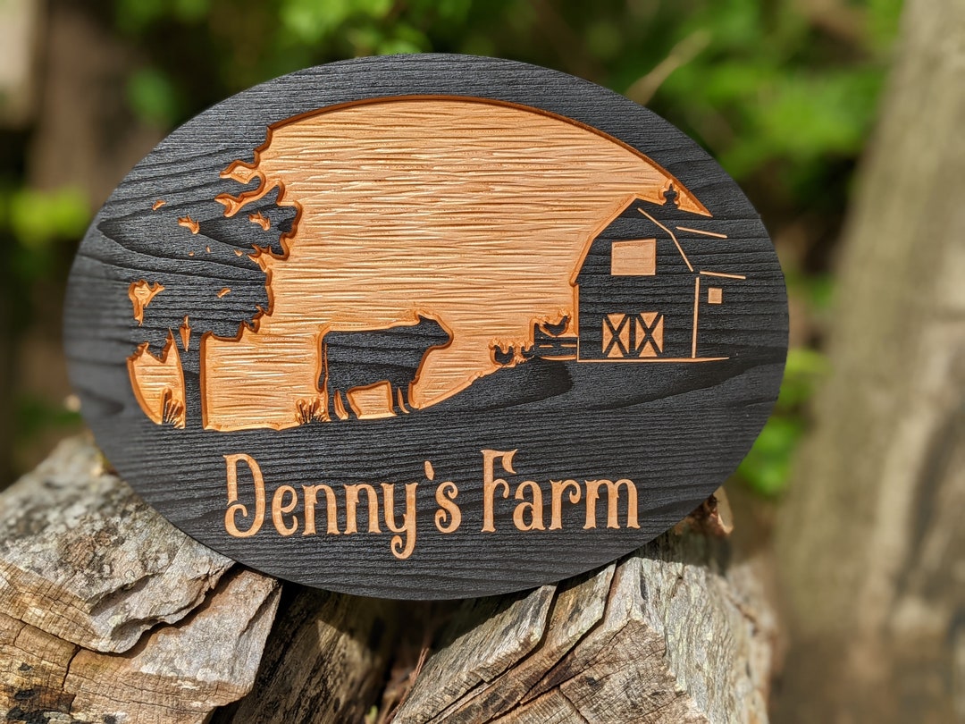 Farm Sign, Farmhouse Address Sign, Outdoor Last Name , Ranch Sign, Barn ...