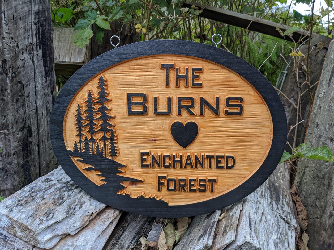 Custom Cedar Exterior Name Address Sign. Rustic Farmhouse Natural ...