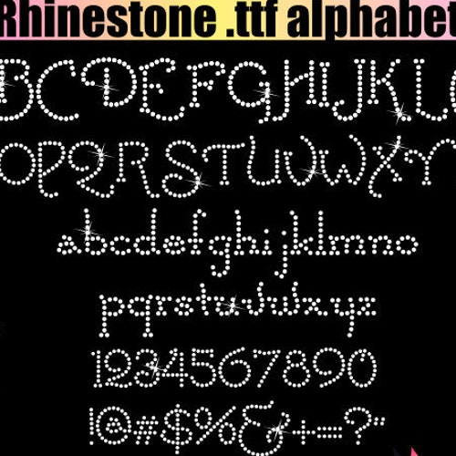 Rhinestone Fonts Rhinestone Alphabet Ttf for Cricut and - Etsy