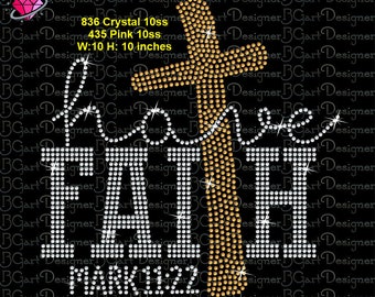 Instant Download Rhinestone File Walk by Faith Svg Dxf Eps Plt - Etsy