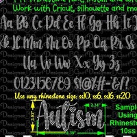 Forever Rhinestone Font Letters Pattern Alphabet Forever Letters SS06 ...