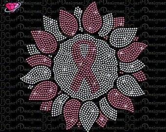 Download Digital Rhinestone Template Hope Pink Ribbon | Etsy