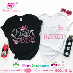 Queen Bee Svg, Rhinestone Template Svg, Honey Bee for Cricut and ...