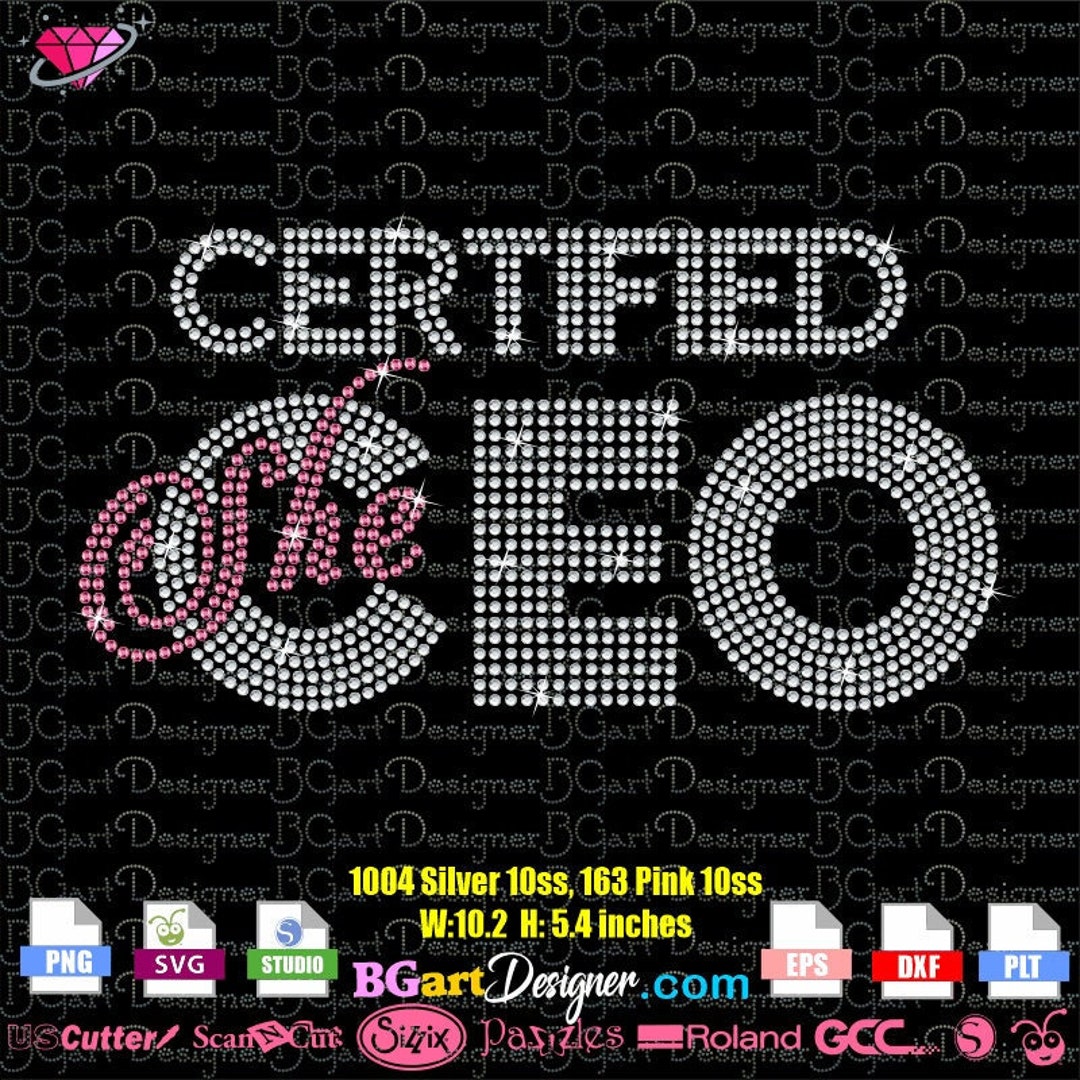 Certified She CEO Download SVG Digital Rhinestone Template, She-eo ...