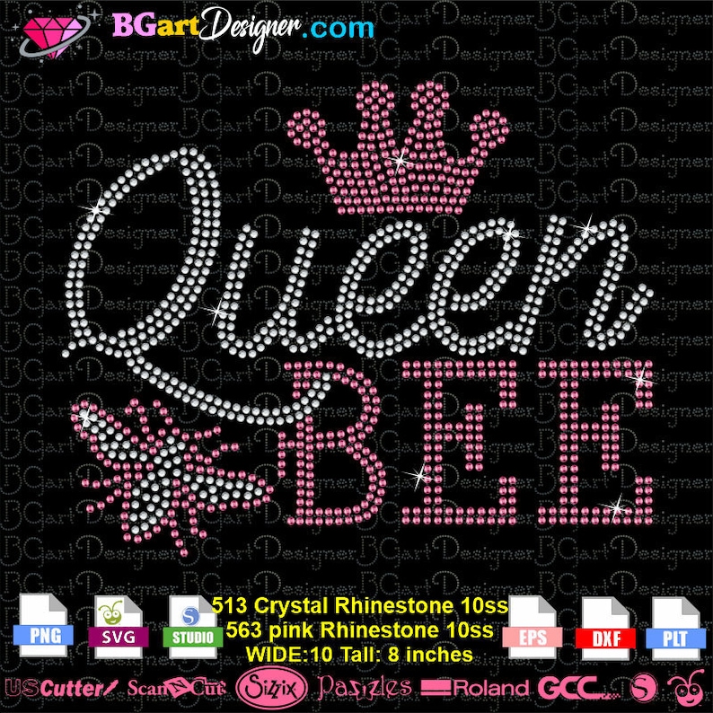 Queen Bee Svg Rhinestone Template Svg Honey Bee for Cricut - Etsy