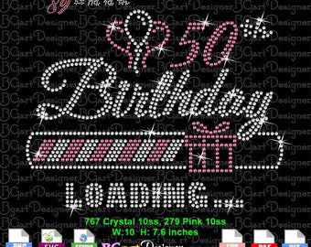 50th Birthday Loading Svg - Etsy