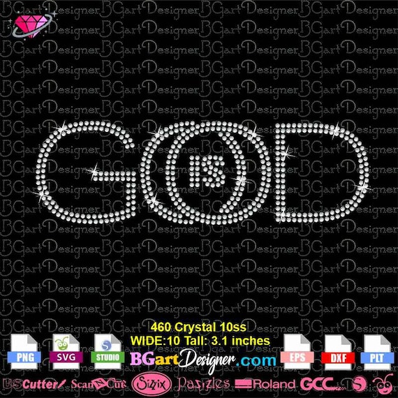 God is Good Bible Verse Rhinestone Template Svg Cricut Vector - Etsy