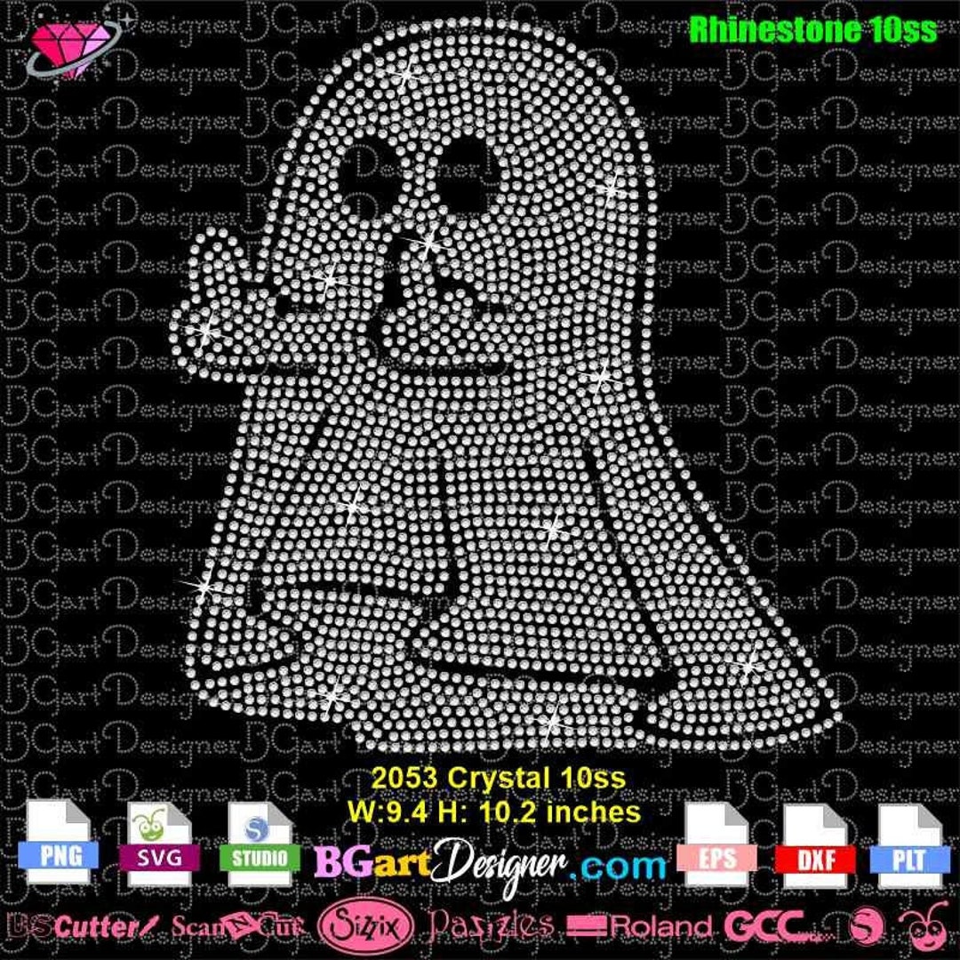 Ghost Middle Finger Download SVG Digital Rhinestone Template, Flipping ...