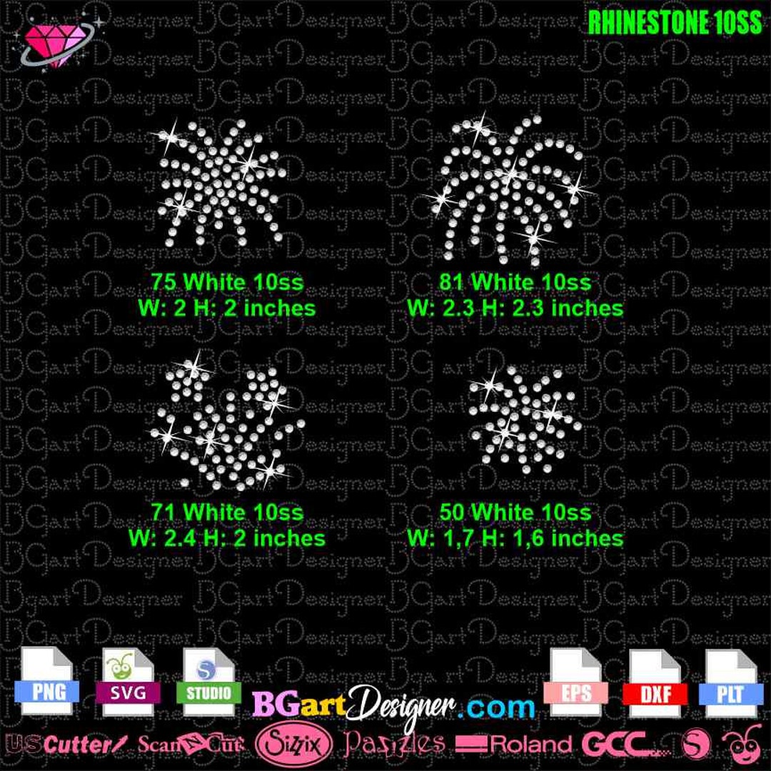 Download Small Bundle Fireworks SVG Digital Rhinestone Template ...