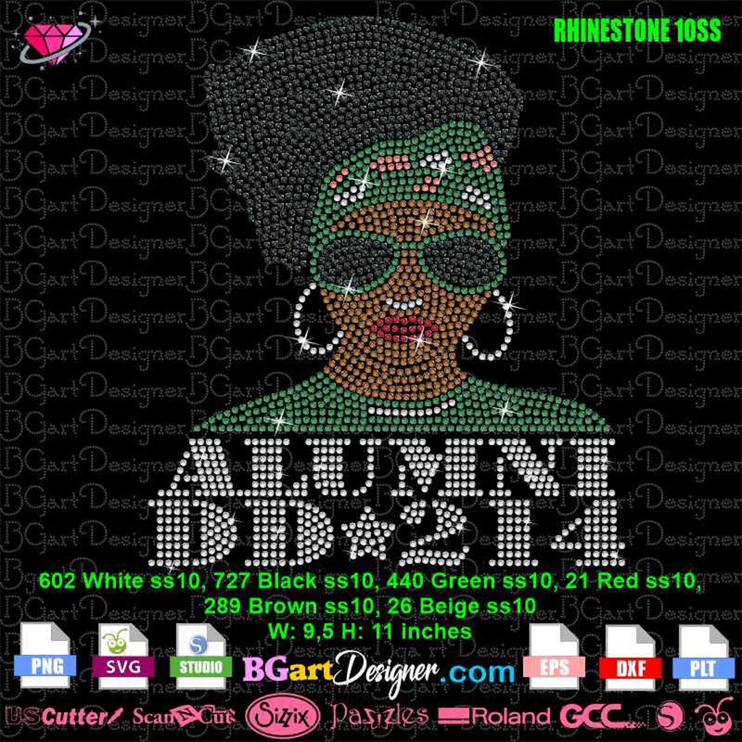 Alumni DD 214 Veteran Woman Proud Rhinestone Download for Use With ...