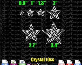 Swirl Star Rhinestone Template Design SVG PNG DXF - Etsy