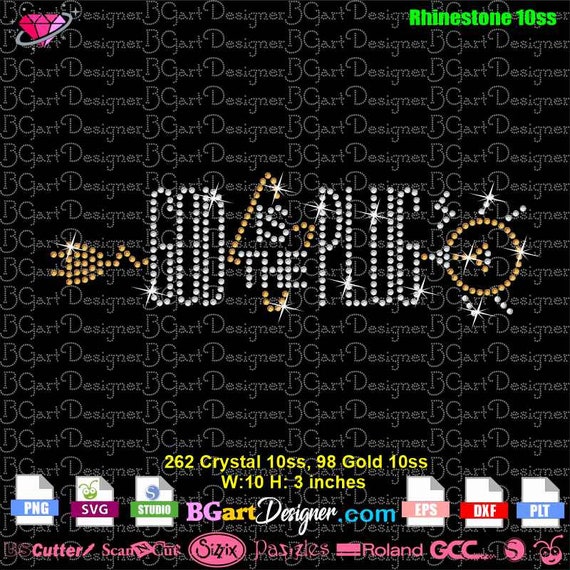 God is the Plug Rhinestone Template Svg Cricut Vector Cut - Etsy