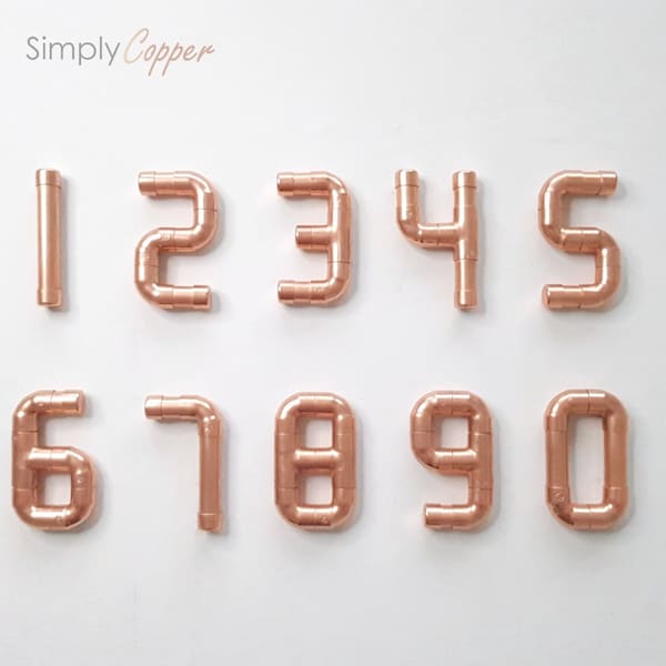 Copper House Number - Etsy UK