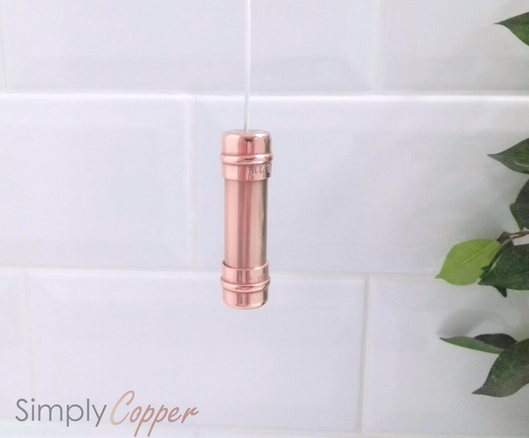 Copper Light Pull / Ceiling Fan Switch Pull Choice of Cord Colour ...