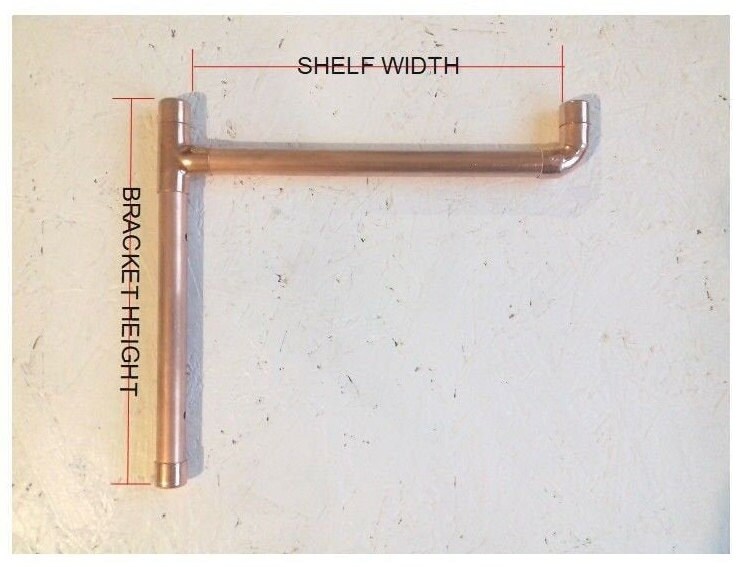 Copper Shelf Bracket / Shelf Support open End Design - Etsy UK