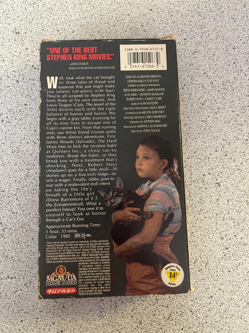 Cat’s Eye VHS Stephen King - Etsy