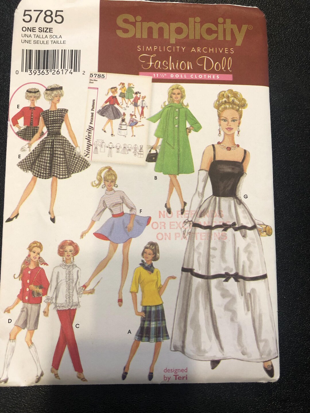 Simplicity Archives 5785 Barbie Doll Clothes Pattern FF UNCUT - Etsy