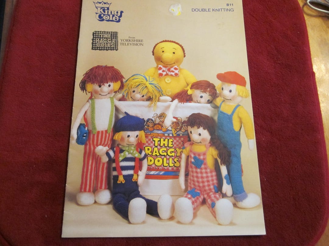 Vintage King Cole THE RAGGY DOLLS Yorkshire Television Cartoon Knitted ...