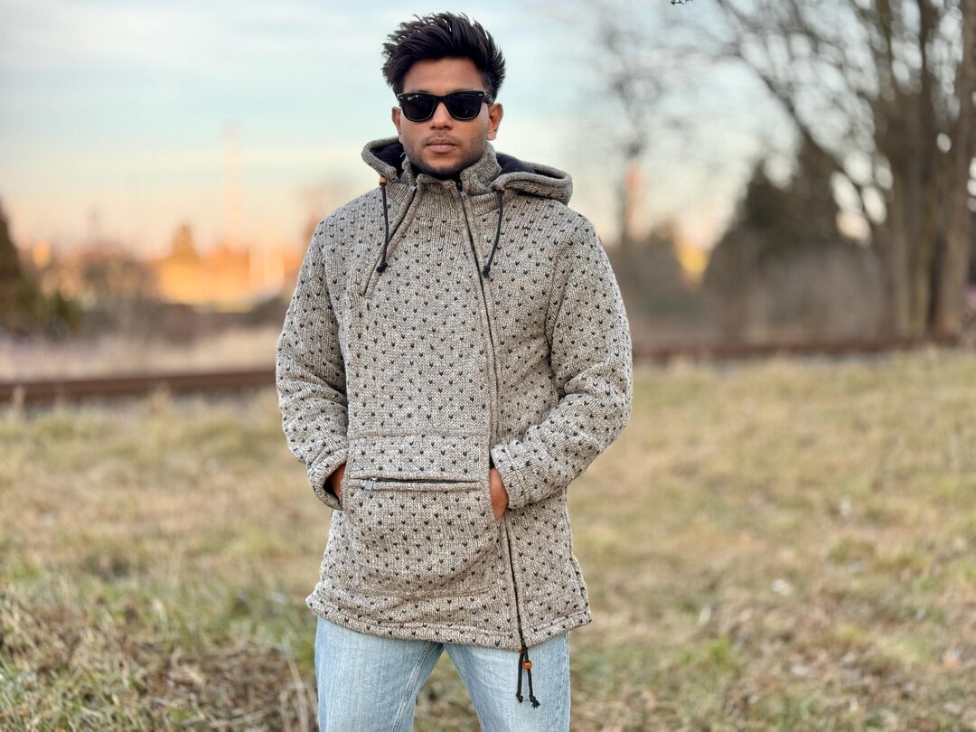 Handmade Wool Fleece Lined Boho Jacket, Nepal Outerwear - Etsy