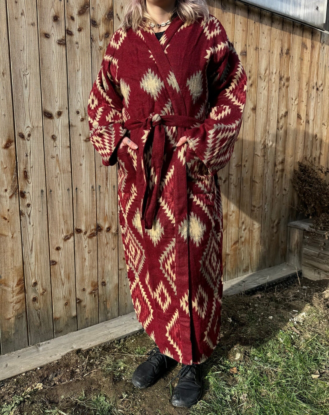 Warm and Soft Himalayan Yak Wool Blend Robe, Luxurious Comfort: Embrace ...