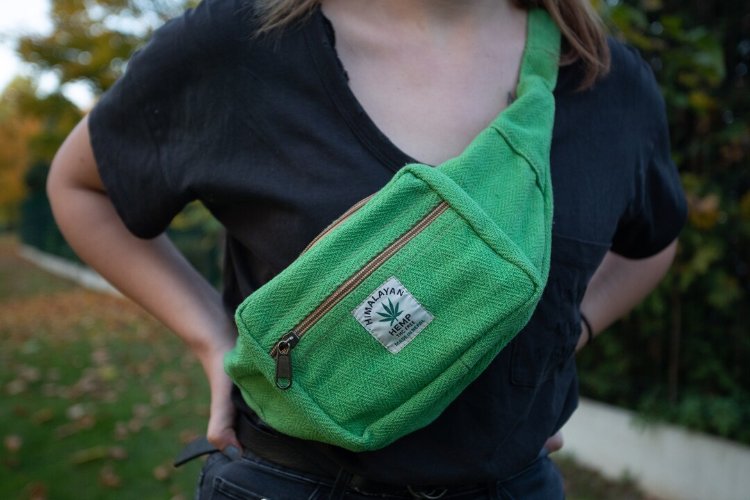 Large Himalayan Hemp Fanny Pack: Vegan Crossbody Waist Bag - Etsy New ...